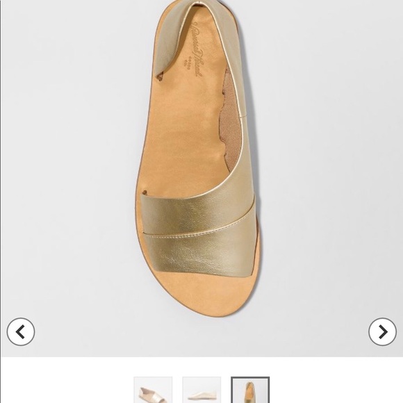 Universal Thread | Shoes | Womens Slide Asymmetrical Sandals Gold ...